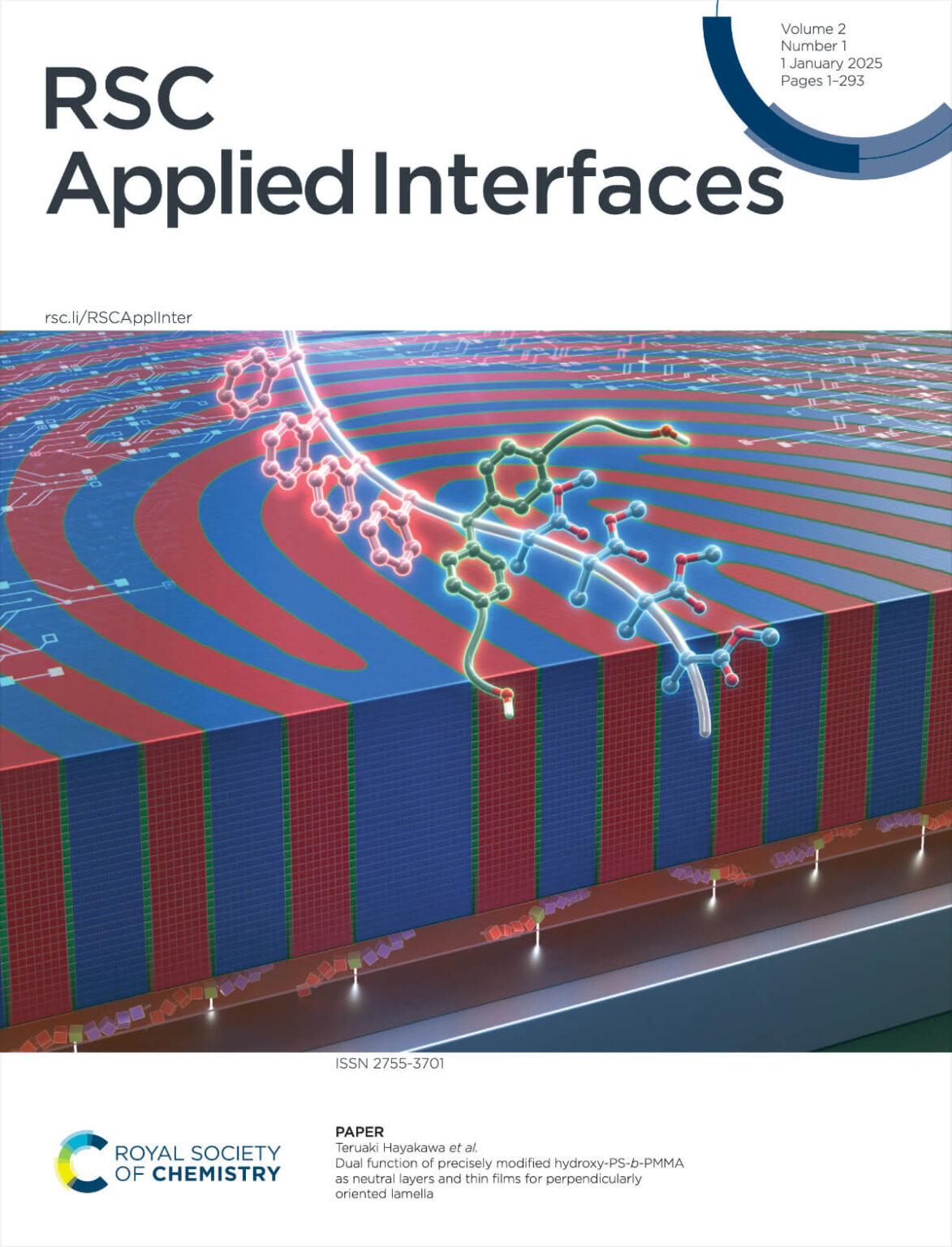論文雑誌「RSC Applied Interfaces」のカバーピクチャーを制作しました[東京科学大学] | 株式会社アートアクション